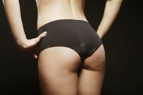 Tanned Woman With Beautiful Sporty Buttocks Stock Image Image Of