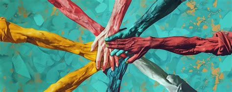 Premium Photo A Painting Of A Group Of Hands That Say Unity