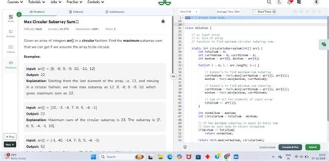 Kavitha Sreev On Linkedin Dsa Circularsubarray Kadanealgorithm Problemsolving Algorithms