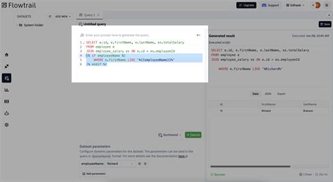 Dynamic Datasets And Customizable Parameters For Data Analysis