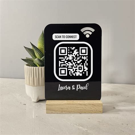 Personalised Wifi Sign QR Code Wifi Network Information Etsy