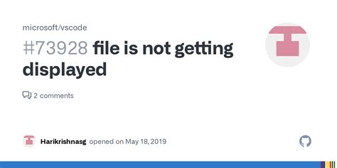 File Is Not Getting Displayed Issue Microsoft Vscode Github