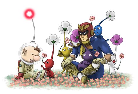 Pikmin Captain Falcon And Olimar Pikmin And 2 More Drawn By Naru