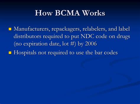 Ppt Barcoded Medication Administration Systems Bcma To Improve