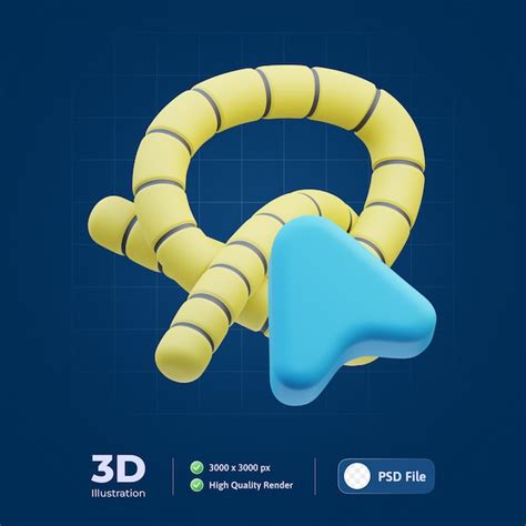 Premium Psd Lasso Tool 3d Illustration
