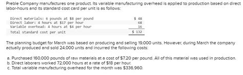 Solved 10 3 9 What Is The Labor Rate Variance For Chegg Com