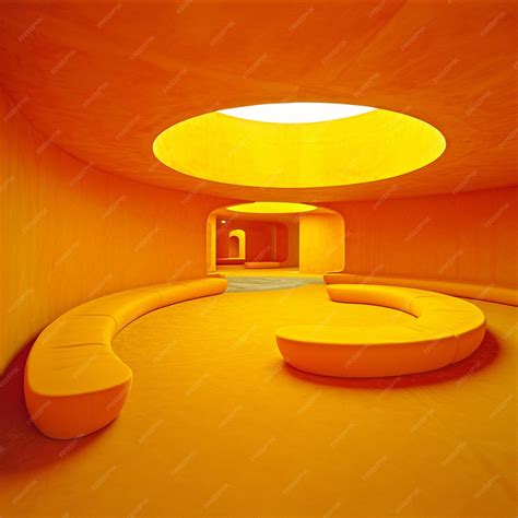 Premium Photo Roundabout Calm Empty Circular Room