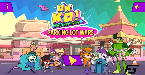🕹️ Play Ok Ko Lets Be Heroes Parking Lot Wars Game Online Free Html