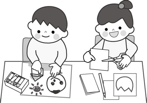 幼稚園・保育園・学校無料イラストお絵描き・お弁当