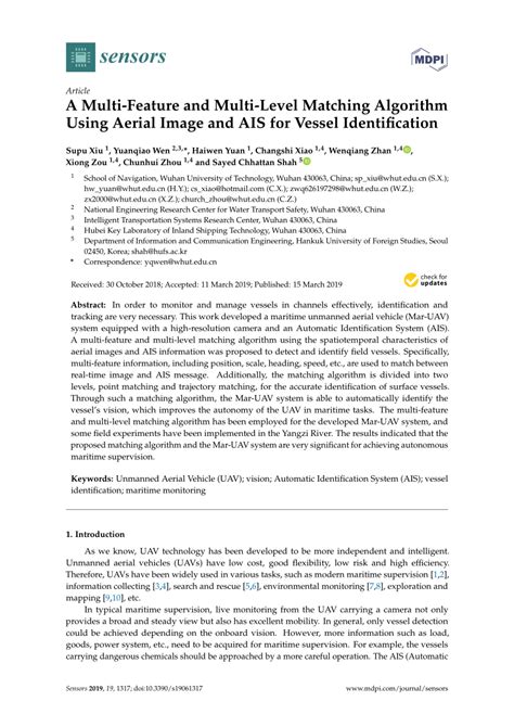 pdf a multi feature and multi level matching algorithm using aerial