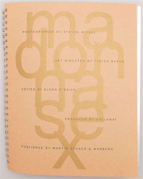 Madonna Sex Book Warner Books New York Bukowskis