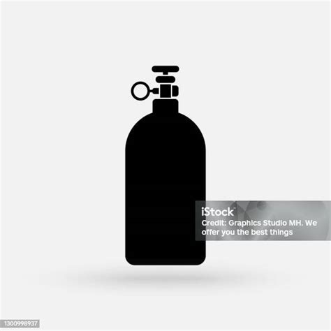 가스 실린더 벡터 탱크 Lpg 프로판 병 아이콘 용기 산소 가스 실린더 캐니스터 연료 저장 심플한 모던 아이콘 디자인 일러스트 잠수용 호흡기에 대한 스톡 벡터 아트 및 기타