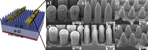 Schematic Illustration Of Silicon Nanostructure Arrayed Solar Devices Download Scientific
