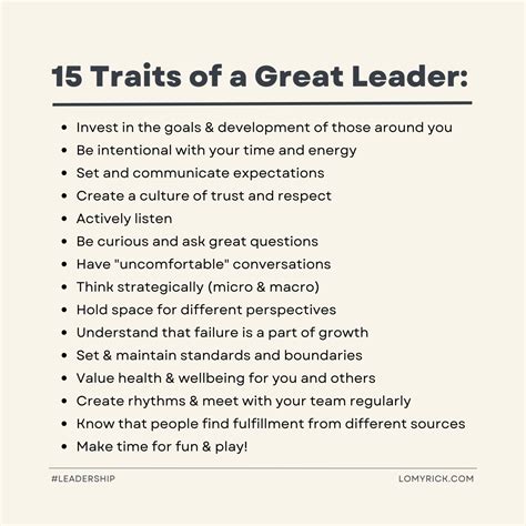 15 Traits Of Great Leaders Keys To Successful Leadership — Lo Myrick