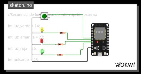 Parte 1 Práctica 6 Wokwi Esp32 Stm32 Arduino Simulator
