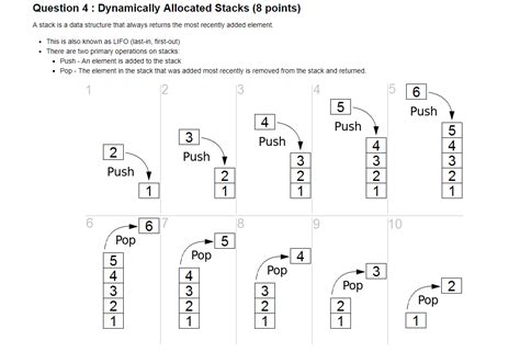 Solved Question 4 Dynamically Allocated Stacks 8 Points