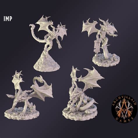 Dnd Miniature Imp Miniature For Dungeons And Dragons Tabletop Rpg Wargaming Miniature From