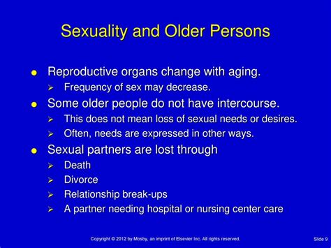Chapter 48 Sexuality Copyright 2012 By Mosby An Imprint Of Elsevier Inc All Rights Reserved