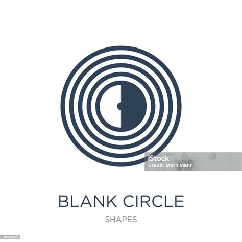 Blank Circle Icon Vector On White Background Blank Circle Trendy Filled
