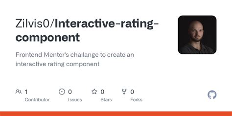 GitHub Zilvis Interactive Rating Component Frontend Mentor S Challange To Create An
