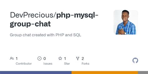 Github Devpreciousphp Mysql Group Chat Group Chat Created With Php