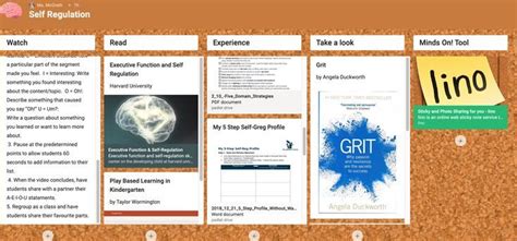 Padlet Resources On Self Regulation Written Questions Self