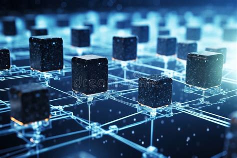 3d Rendering Of Circuit Board With Microchips And Digital Interface