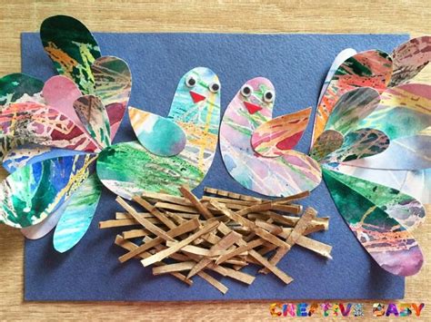Пернатые аппликации делаем птиц из бумаги Дошкольные художественные проекты Занятия для