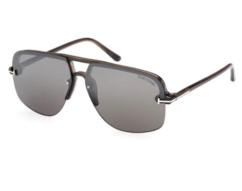 Tom Ford Hugo Ft1003 51b Sunglasses Mastic Frame Gradient Smoke Lenses