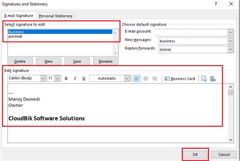 How To Create Edit And Change Signature In Outlook
