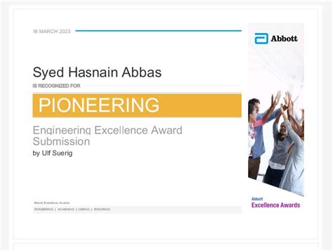 Hasnain Abbas On Linkedin Awardwinningmoments Careerhighlights