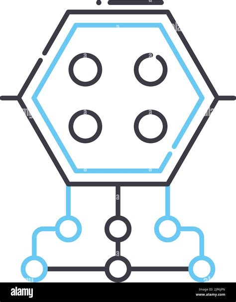 Content Management Line Icon Outline Symbol Vector Illustration Concept Sign Stock Vector