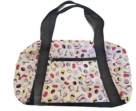 Rare Vintage Nylon Hello Kitty Sushi Japan Duffle Sho… Gem
