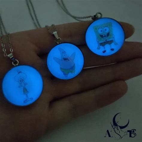 خرید و قیمت گردنبند شبتاب باب اسفنجی، پاتریک، اختاپوس زمان ساخت ۵ ۸ روز کاری ترب