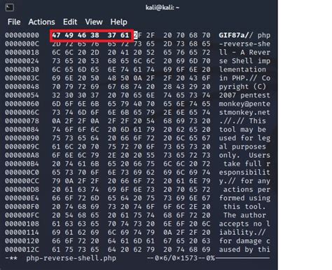 hide malicious shell in image file hexedit exiftool