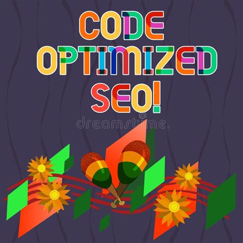 Word Writing Text Code Optimized Seo Business Concept For Process Of