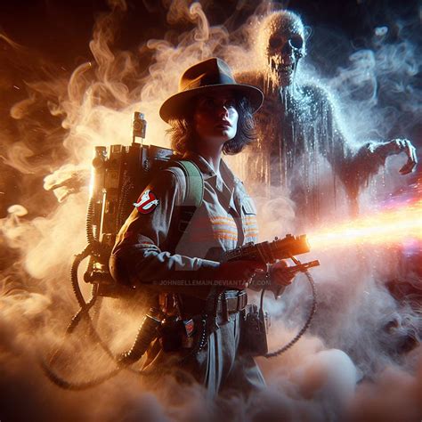 Ghostbuster And Indiana Jones Lady Jones By Johnbellemain On Deviantart