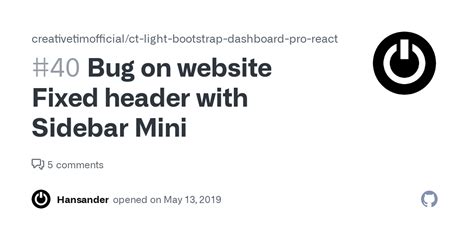 bug on website fixed header with sidebar mini · issue 40