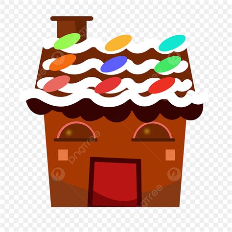 진저 하우스 색상 일러스트 크리스마스 손으로 그린 진저 브레드 하우스 클립 아트 삽화 자유형 진저 브레드 하우스 Png 일러스트 및 Psd 이미지 무료 다운로드