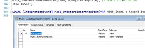 [event request] codeunit 5703 function createnewitem · issue 3170