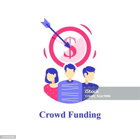 크라우드 펀딩 컨셉 기금 모금 캠페인 자선 행사 비영리 프로그램 기금 모금에 대한 스톡 벡터 아트 및 기타 이미지 기금 모금 포부 아이콘 Istock
