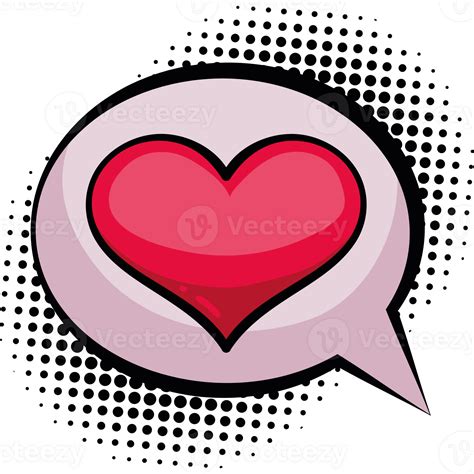 Love Pop Art Comic Icon Isolated 54710590 Png