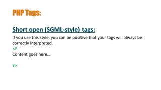 Php Syntax Comments Pptx