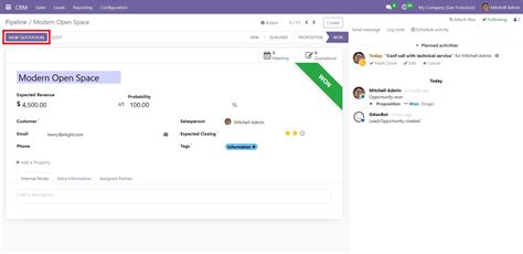 Creating A Quotation Odoo V16 Community Edition Book