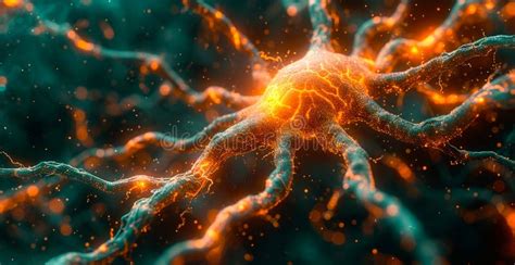 Abstract Background With Neural Cells Scientific Concept Of Neural
