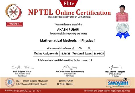 Akash Pujari On Linkedin Completed 3 Nptel Courses Over The Past Year