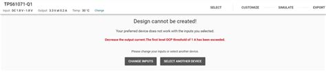 Tps61071 Q1 Decrease The Output Currentthe First Level Ocp Threshold Of 1 A Has Been Exceeded