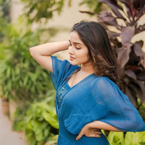 Actress Anikha Surendran Shares Beautiful Pictures In Blue Dress