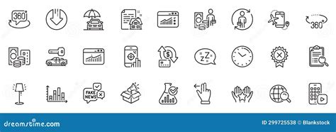 Ranking Line Icons Collection Evaluation Grading Scoring Rating