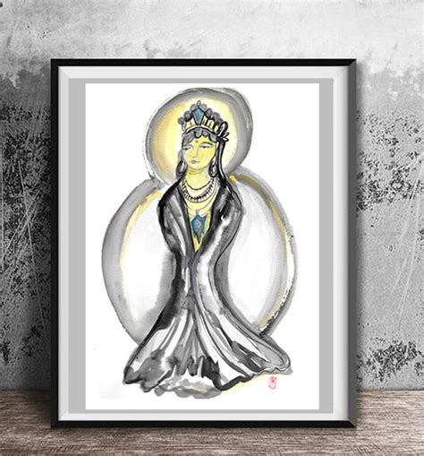 Diosa Quan Yin Kanzeon Kannon Kwan Yin Arte Sagrado Decoración